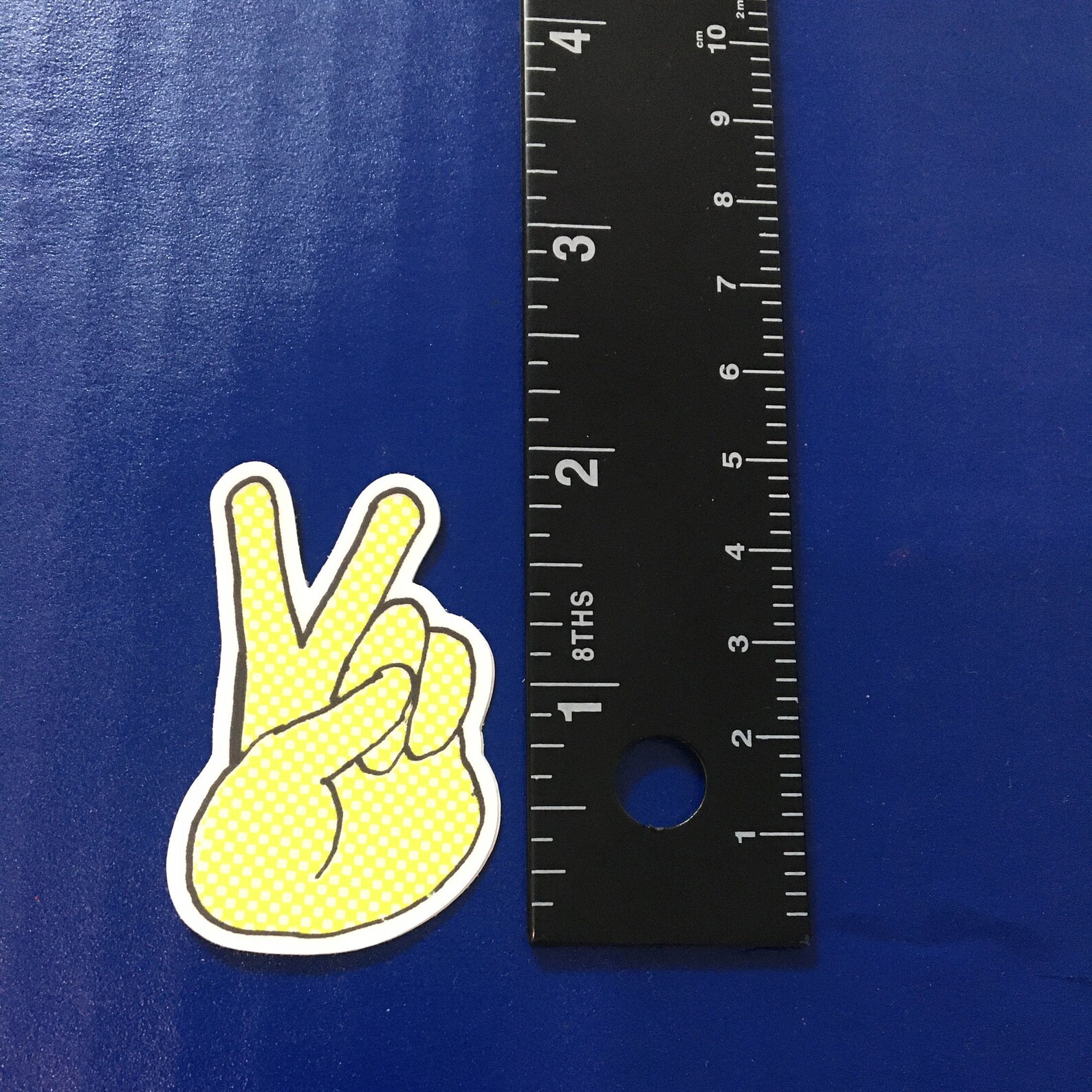 Kid-designed Peace Fingers Vinyl Sticker - Etsy