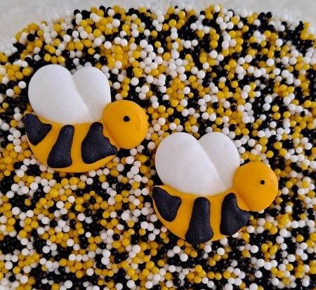 Royal Icing Sugar Bumble Bee Honey Bee Bees Cupcake Cake - Etsy