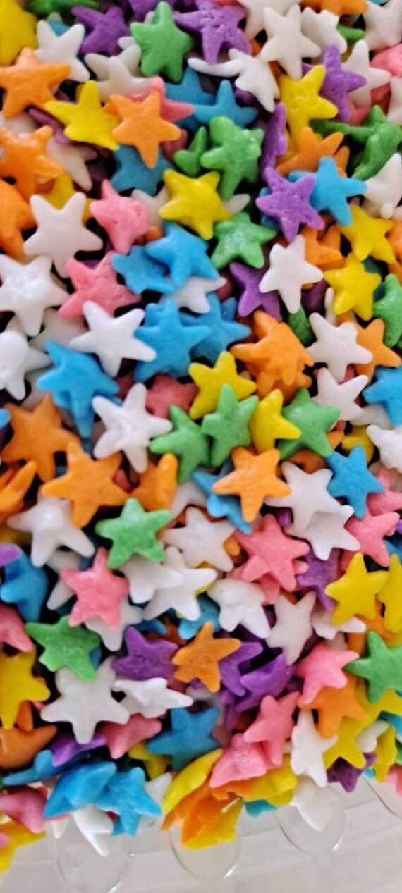 Pastel Confetti Edible Stars Quins Sprinkles - Etsy