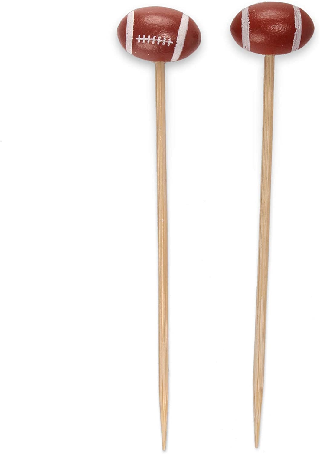 Bamboo Football Skewers, Picks for Cakes, Cupcakes, Desserts ...