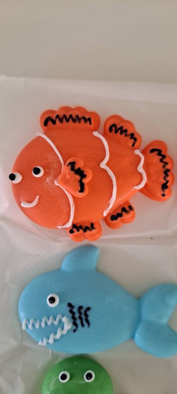 Royal Icing Sugar Sea Creatures Fish Octopus Turtle - Etsy