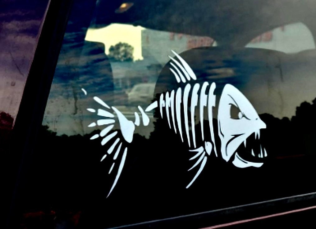 Fish Bones Car Decal - Etsy