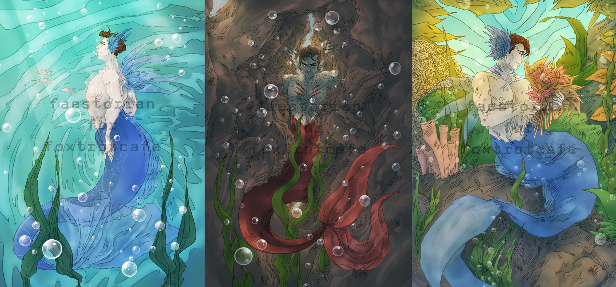 Merfolk Art Prints | Etsy