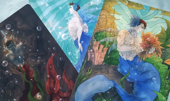 Merfolk Art Prints | Etsy