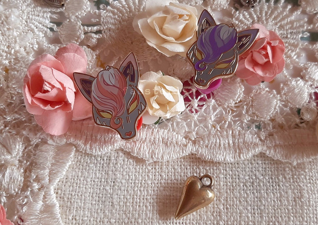 Baneful Fox Mask Hard Enamel Pin - Etsy