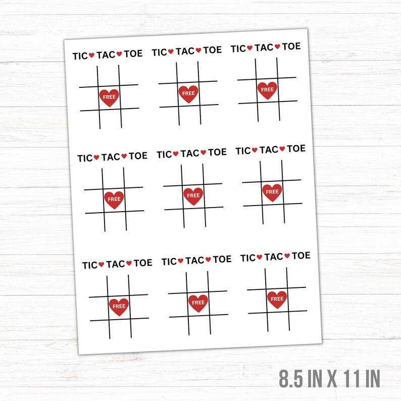 Tic Tac Toe Valentine's Day Cards Activity Valentine Cards Printable ...