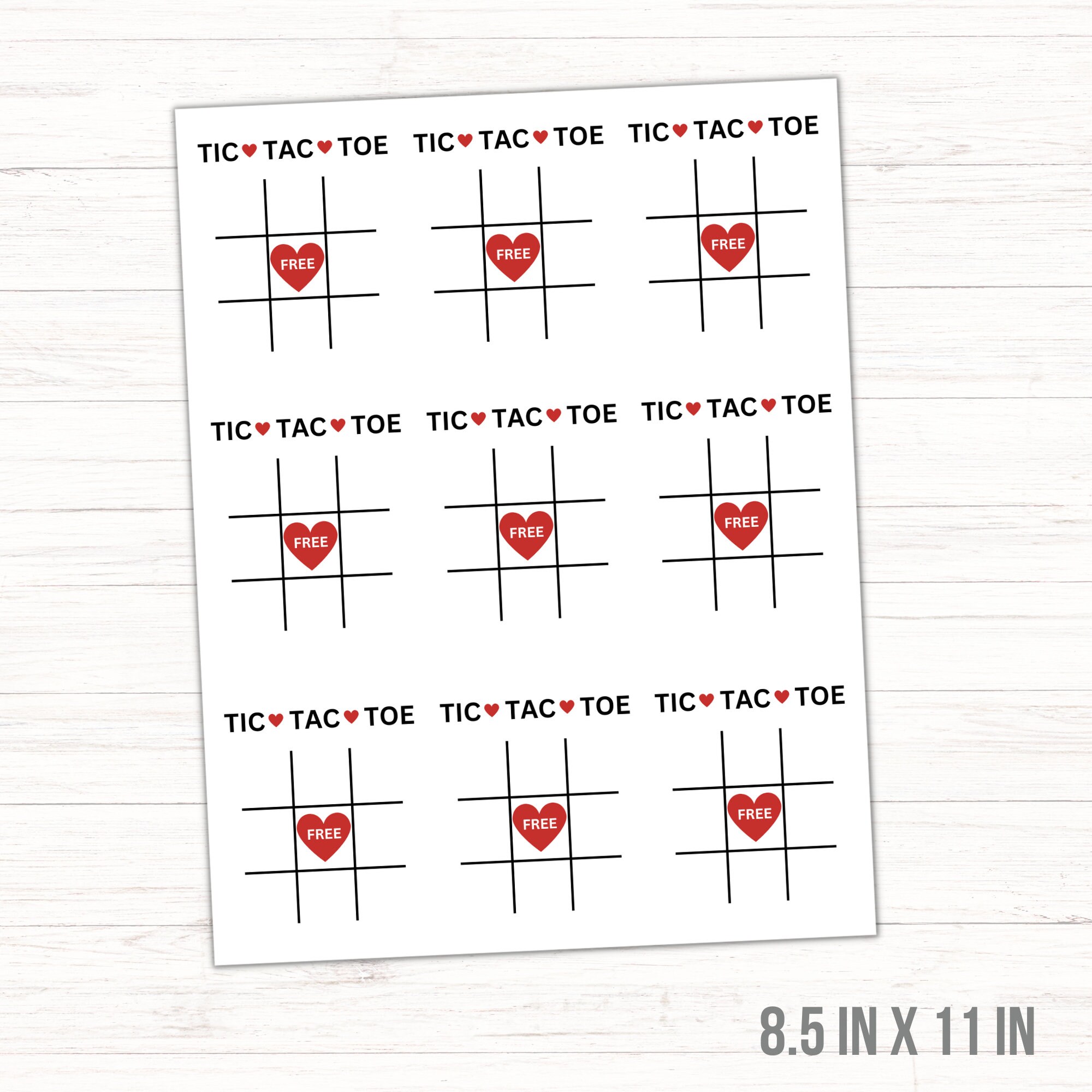 Tic Tac Toe Valentine's Day Cards Activity Valentine Cards Printable ...