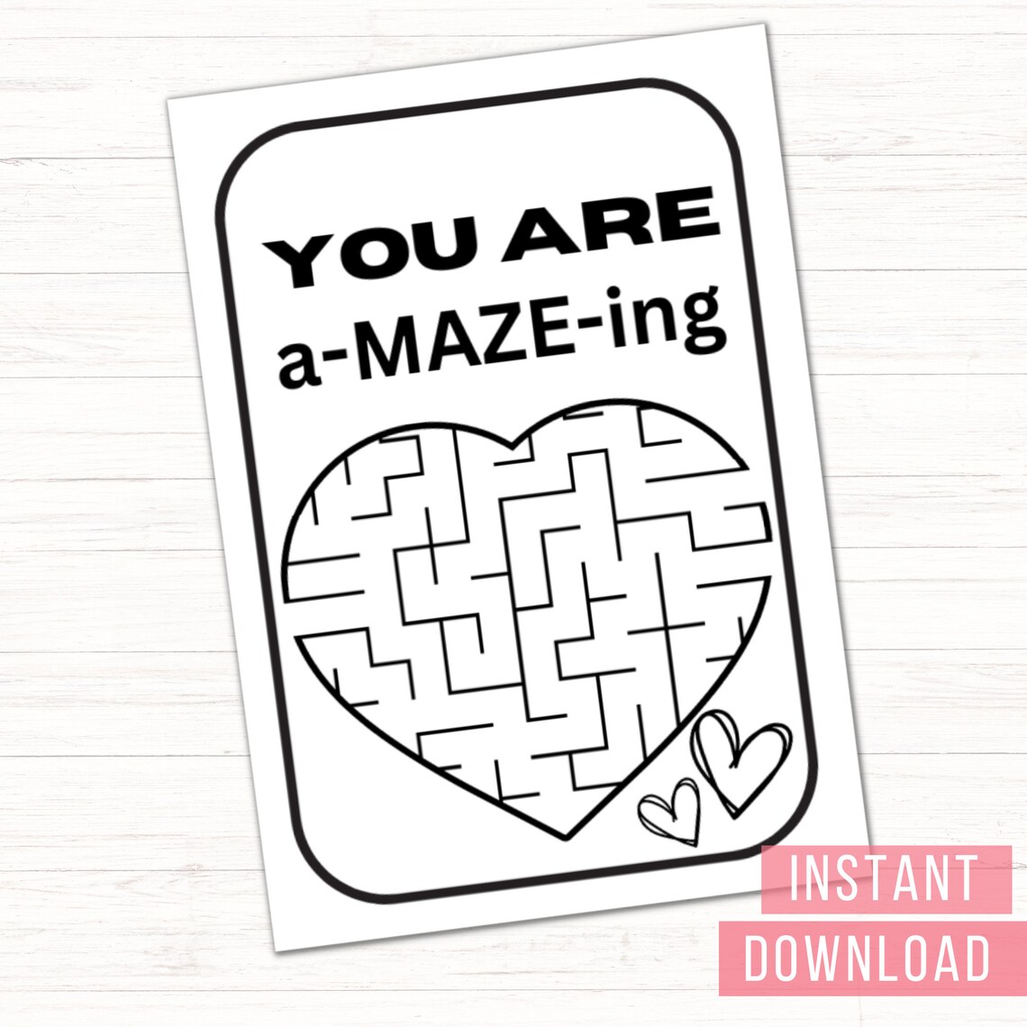 Maze Valentine's Day Cards Activity Valentine Cards Printable ...