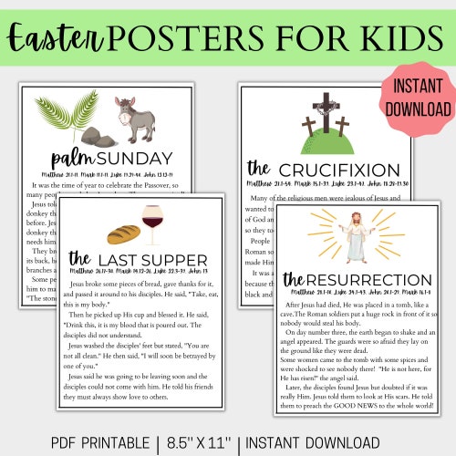 HOLY WEEK for Kids Holy Week Printable Easter Story Bible - Etsy