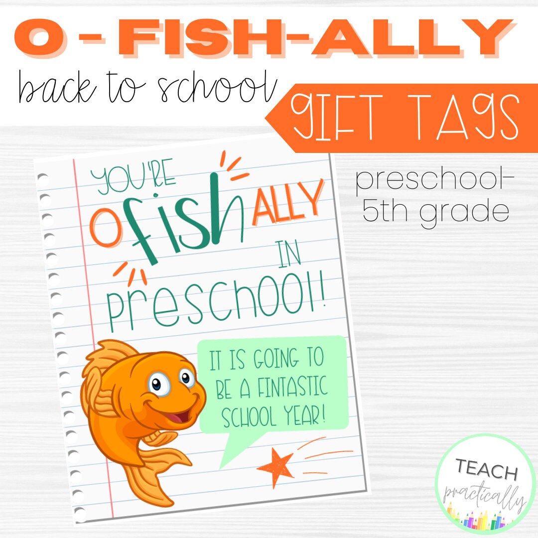 O-fish-ally Back to School Student Gift Tags - Etsy