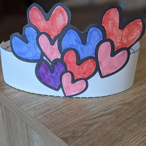 Valentines Day Paper Crown, Valentine Activity for Kids, Classroom ...
