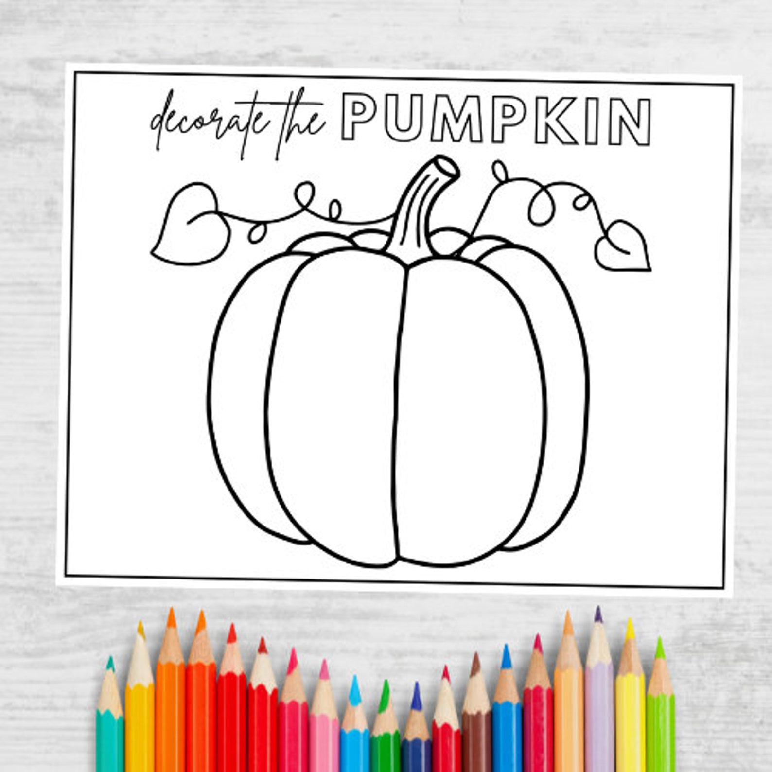 Pumpkin Coloring Pages- Fall Coloring Page - Pumpkin Printable ...