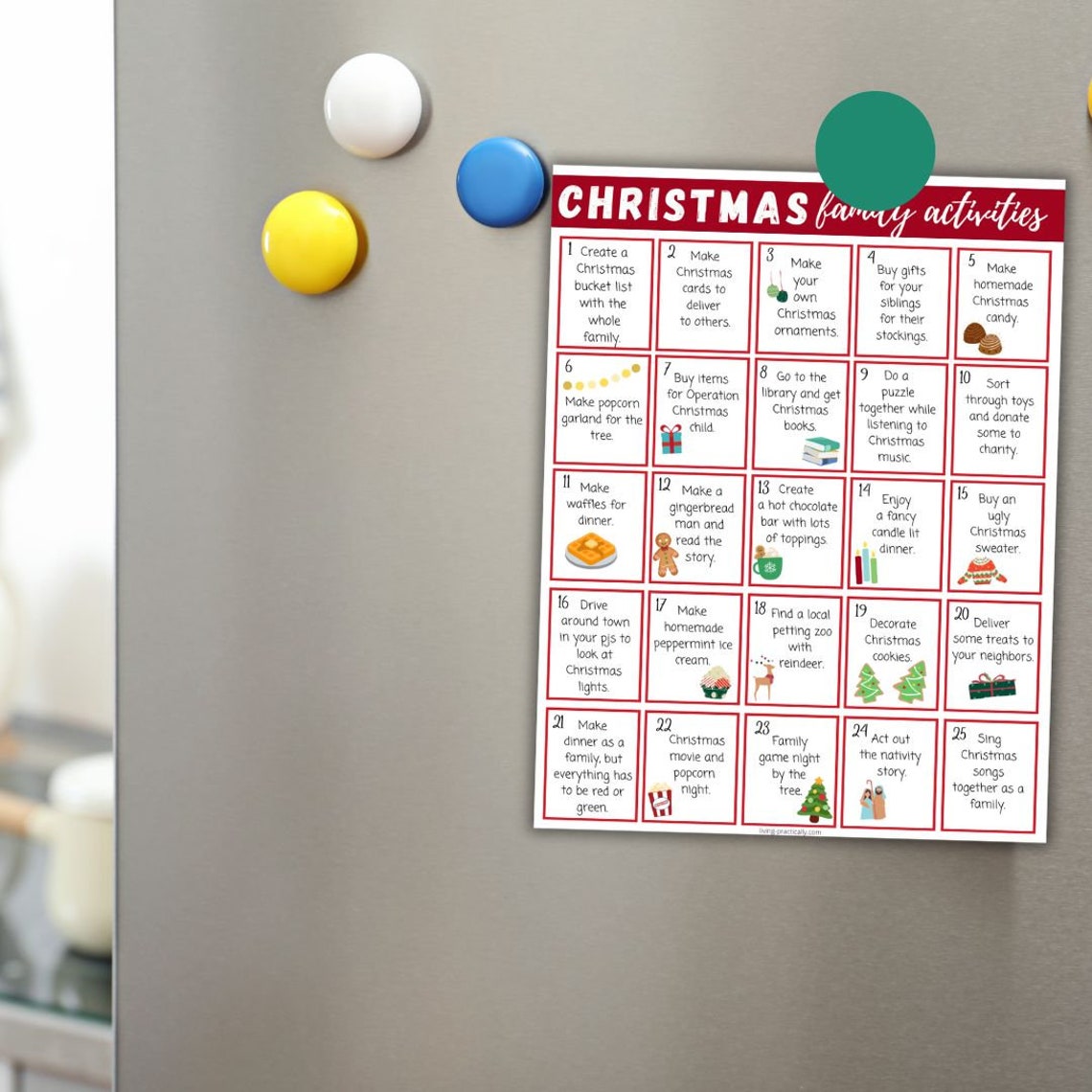 Printable Advent Calendar Kids Advent Calendar Christmas Countdown ...