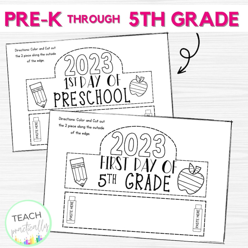 Back to School Crowns Printable PDF - Etsy