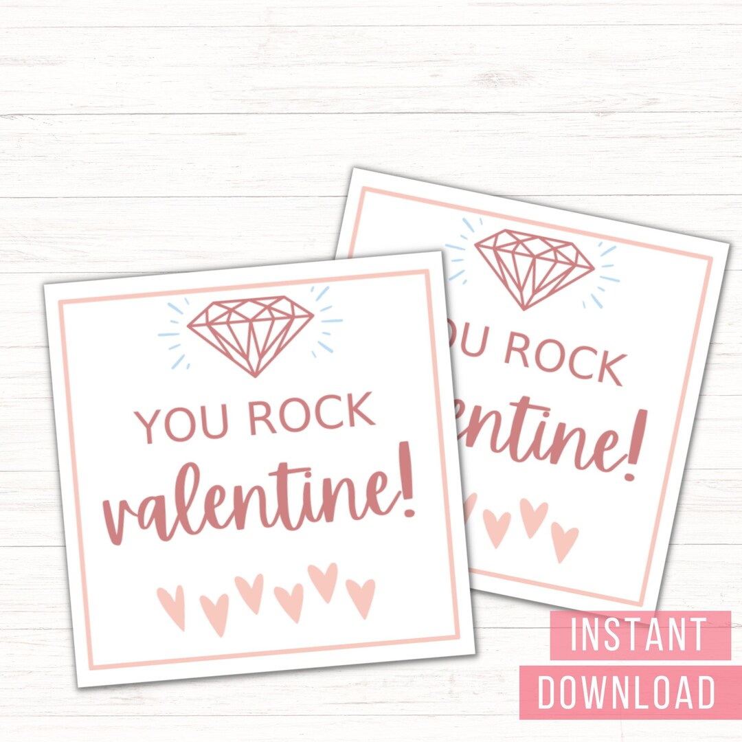 Rock Valentine's Day Cards Printable Valentine Cards Printable ...