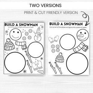 Build a Snowman Printable- Kids Winter Craft- Winter Coloring Page ...