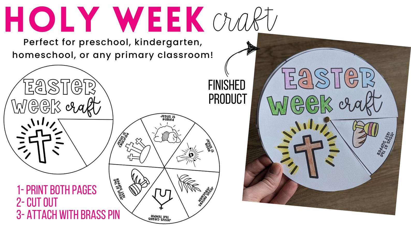 Holy Week Craft- Easter Printable Activity- Sunday School Easter ...
