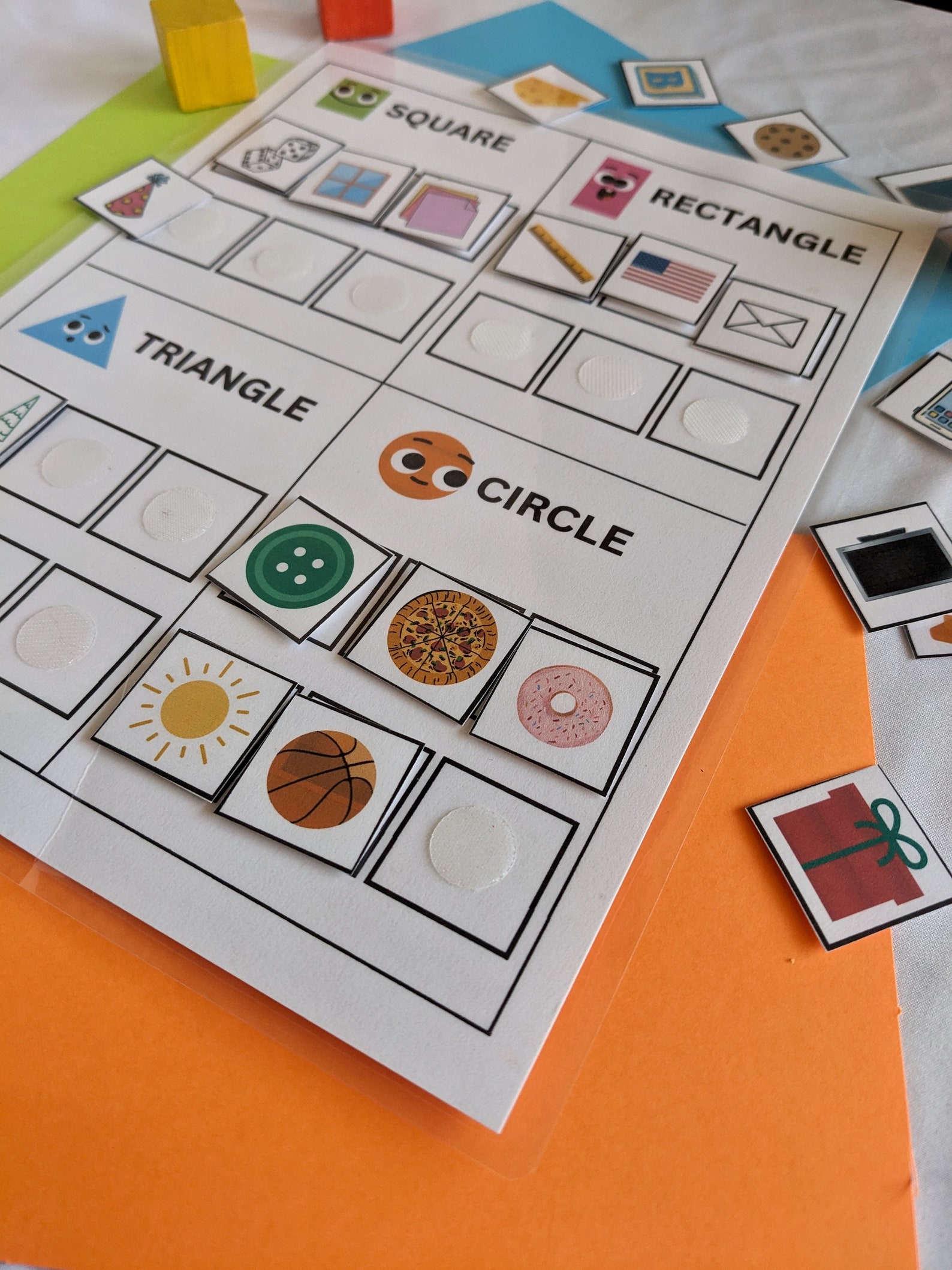 Shape Sorting Activity- Sort by Shapes Worksheet- Preschool Pages - Etsy