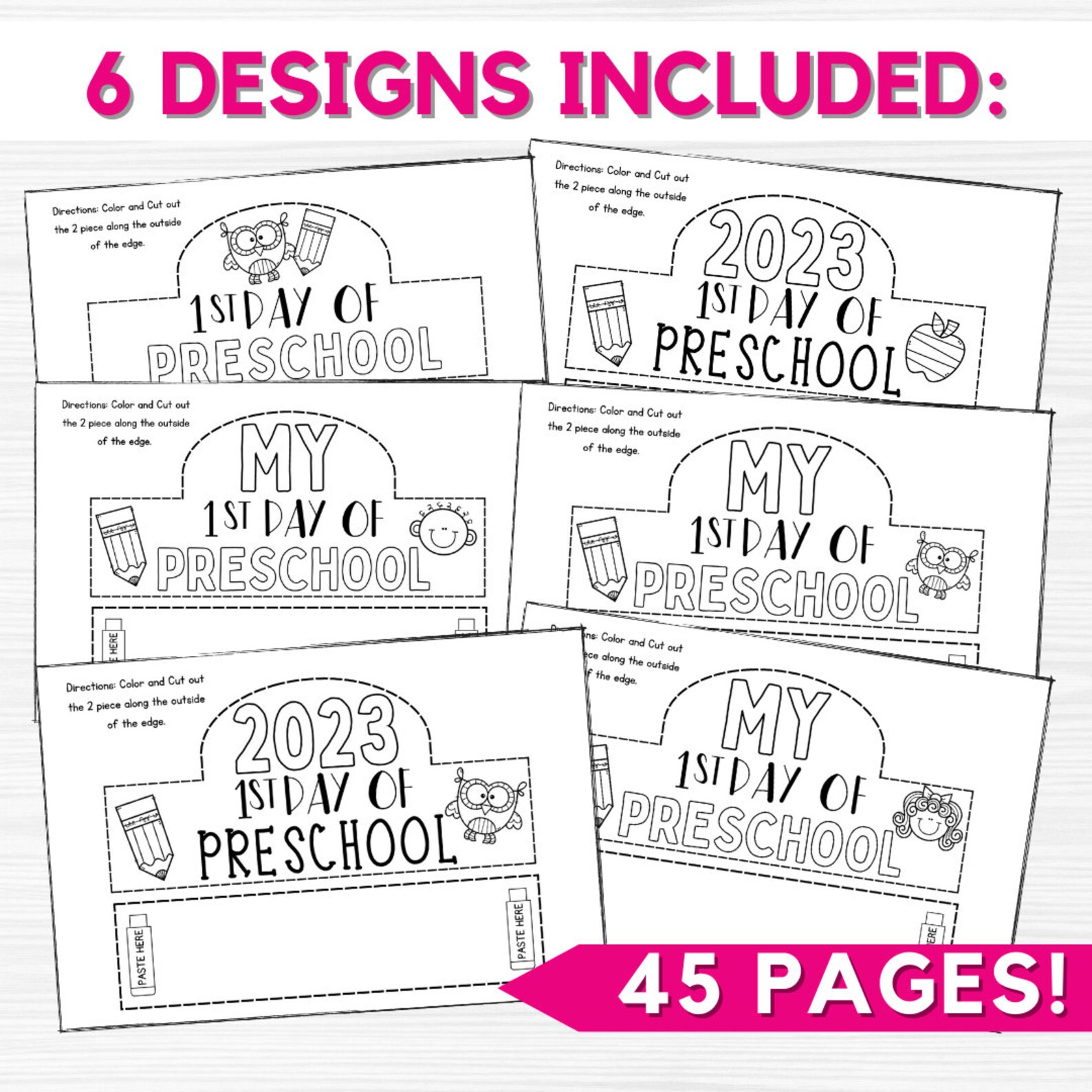 Back to School Crowns Printable PDF - Etsy