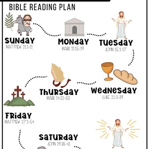 HOLY WEEK for Kids- Holy Week Printable- Easter Story - Bible Reading ...