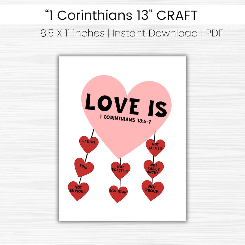 Love is Craft, Valentine Craft, Valentine Activity for Kids, Classroom ...
