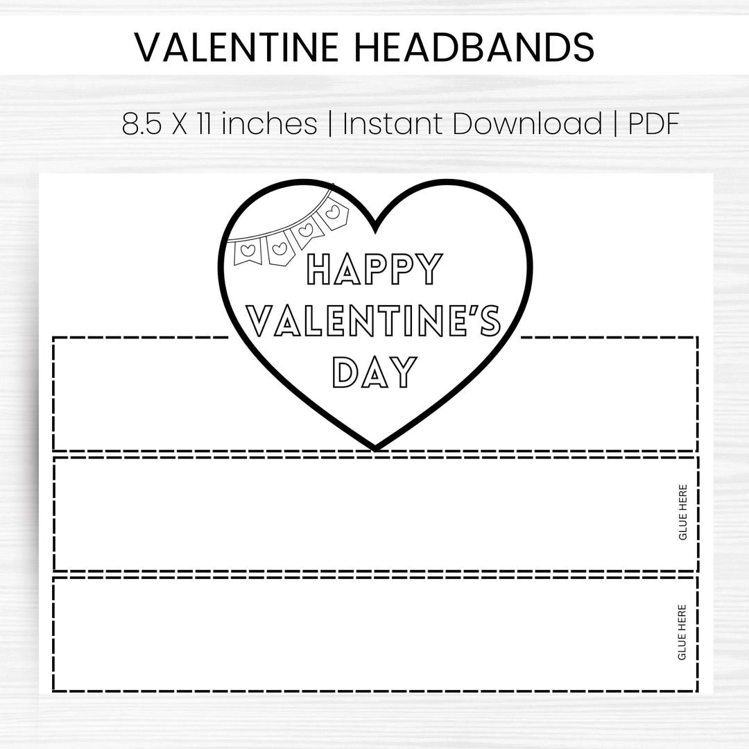 Valentines Day Paper Crown, Valentine Activity for Kids, Classroom ...