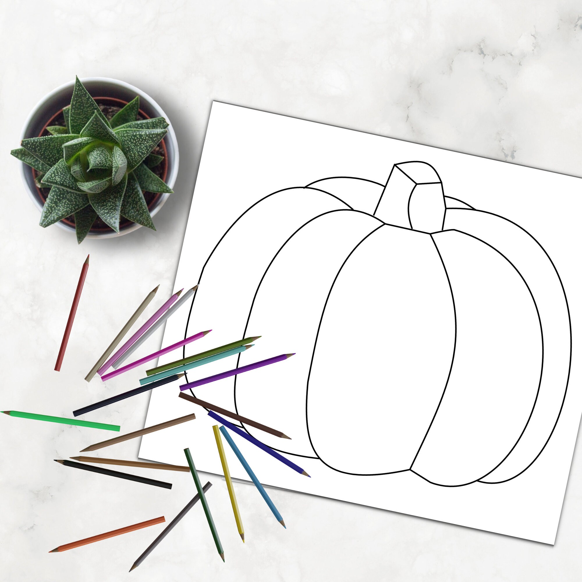 Pumpkin Coloring Pages- Fall Coloring Page - Pumpkin Printable ...