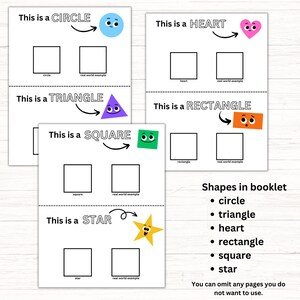 Shape Book Learn My Shapes Preschool Activity Toddler Activities - Etsy