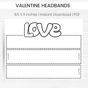 Valentines Day Paper Crown, Valentine Activity for Kids, Classroom ...
