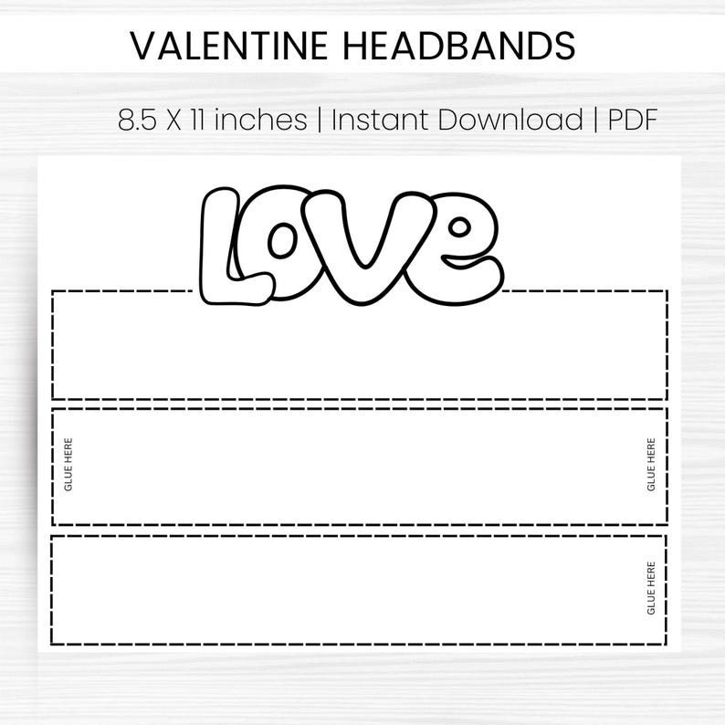 Valentines Day Paper Crown, Valentine Activity for Kids, Classroom ...