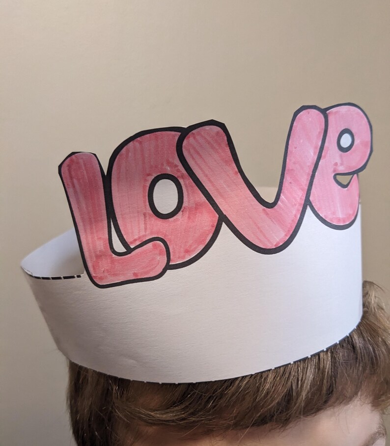 Valentines Day Paper Crown, Valentine Activity for Kids, Classroom ...
