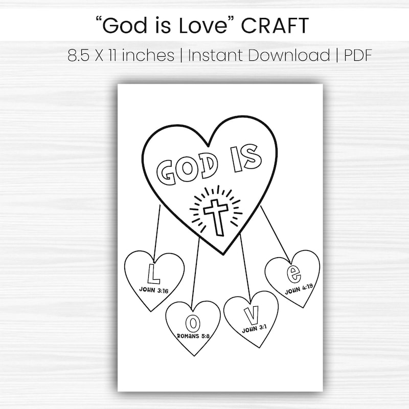 God is Love Craft - Etsy