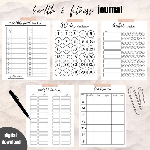 Health And Fitness Printable Planner