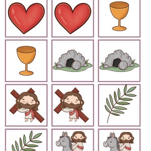 Easter Matching Game- Easter Printable Activity- Sunday School Easter ...