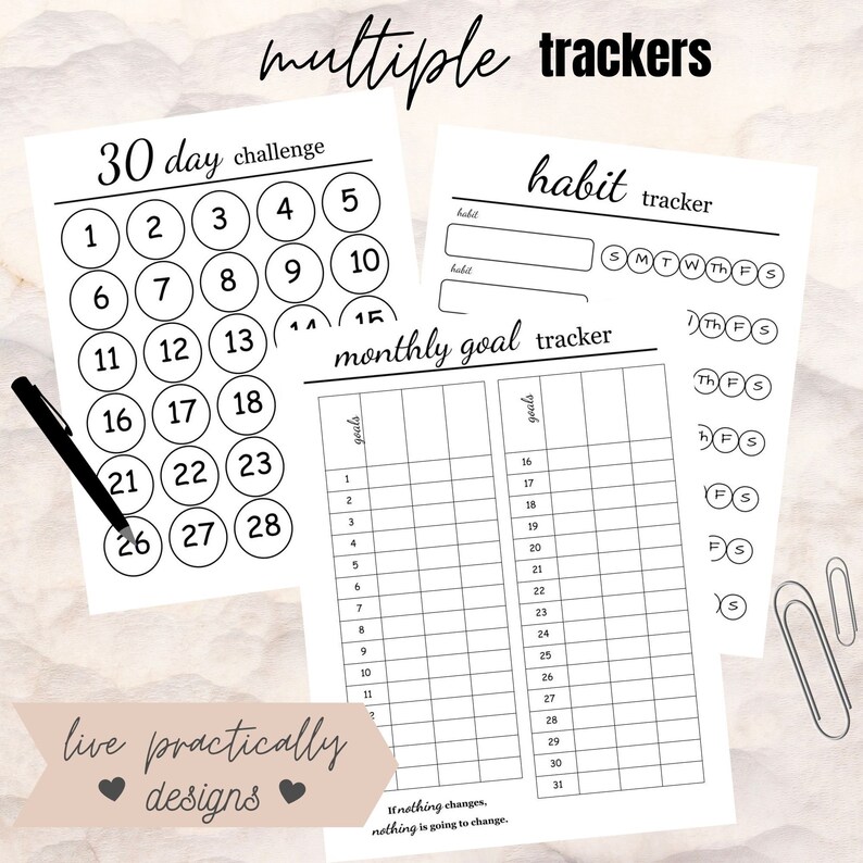 Health and Fitness Journal Printable- Health and Wellness Planner ...
