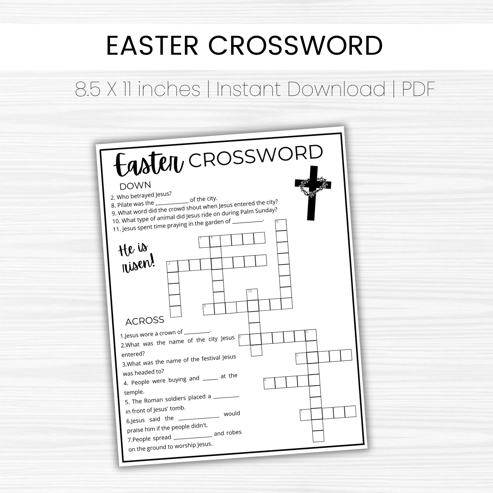 Religion Catholic Crossword Puzzles Christian Easter Crossword Puzzles