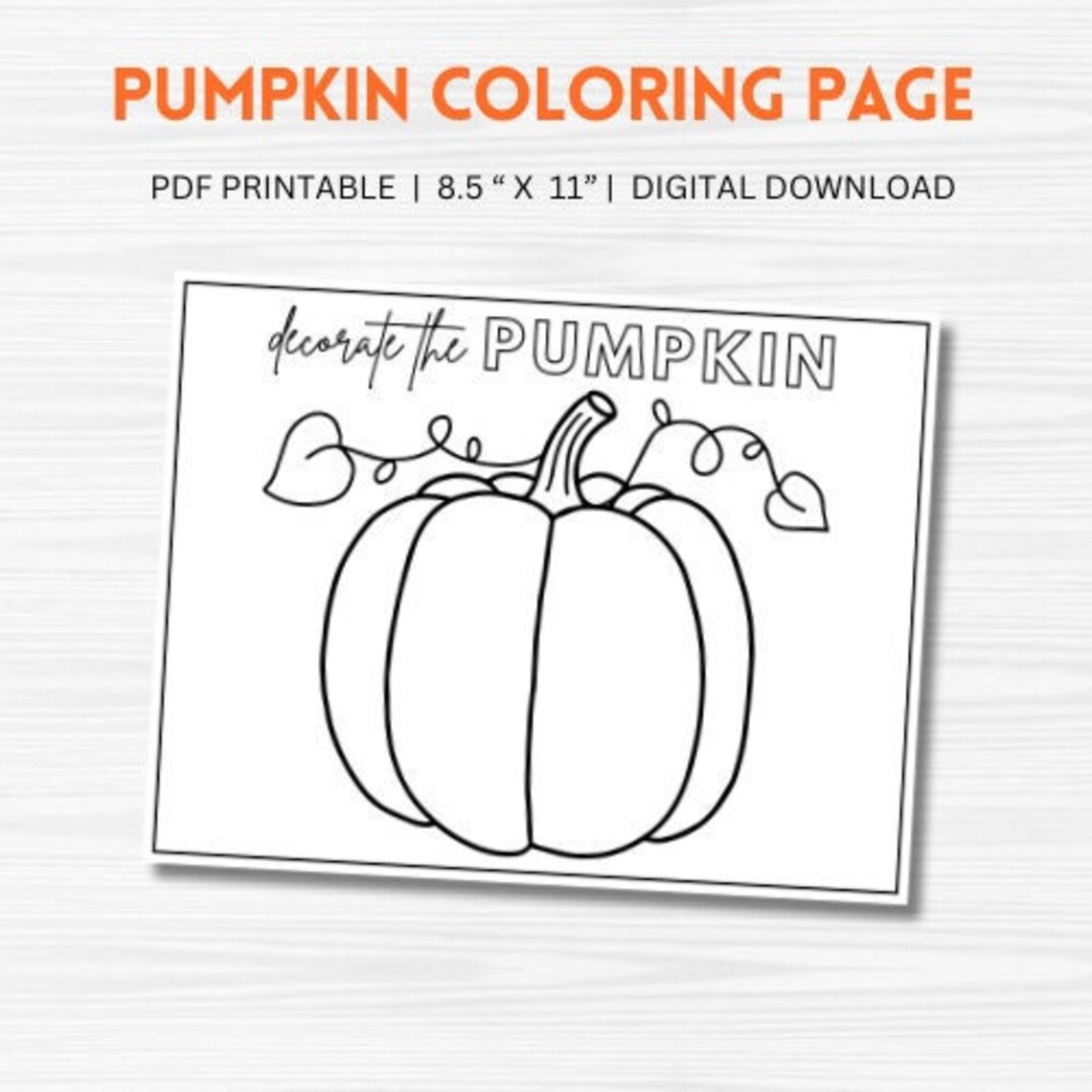 Pumpkin Coloring Pages- Fall Coloring Page - Pumpkin Printable ...