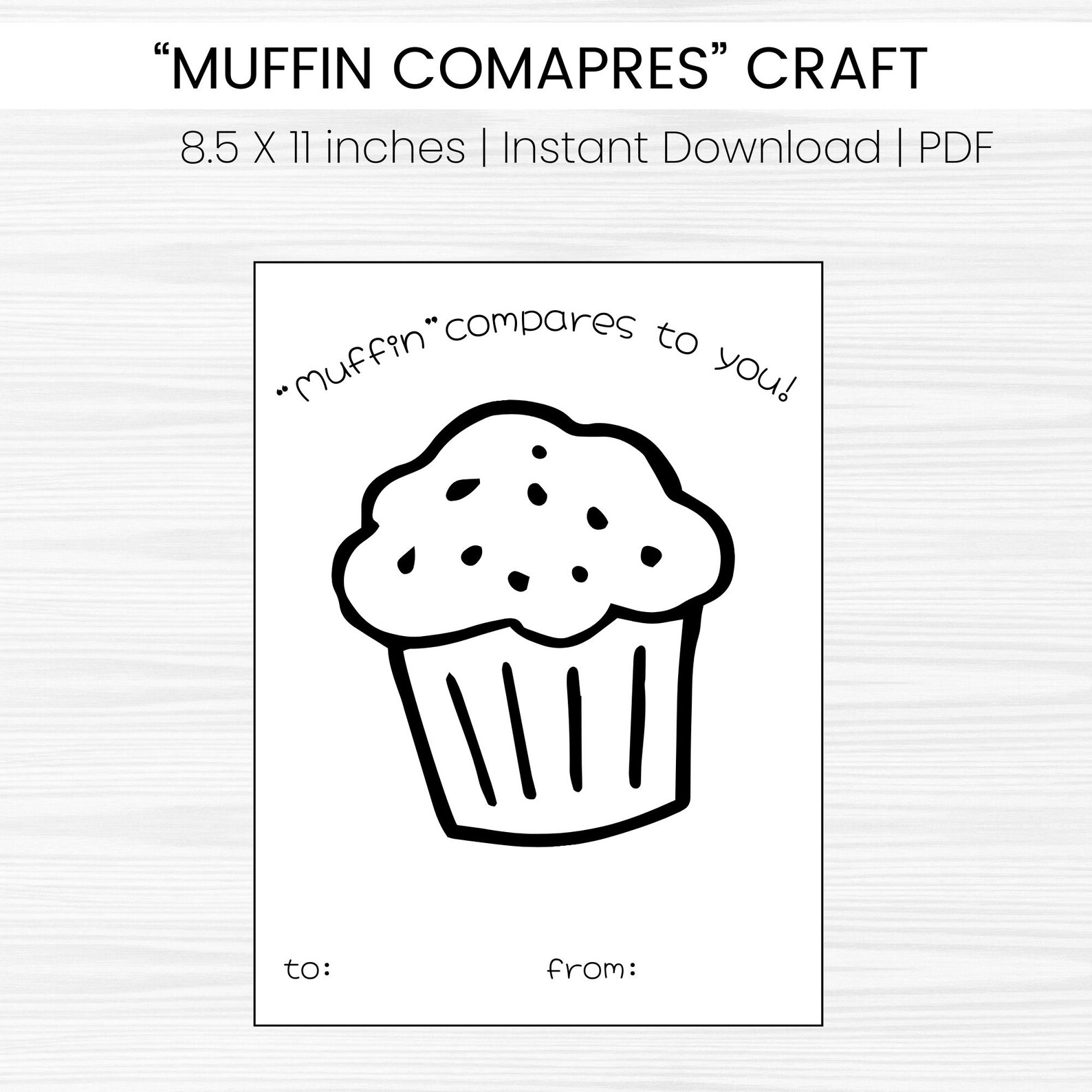 MUFFIN Valentine Craft, Valentine Activity for Kids, Classroom ...