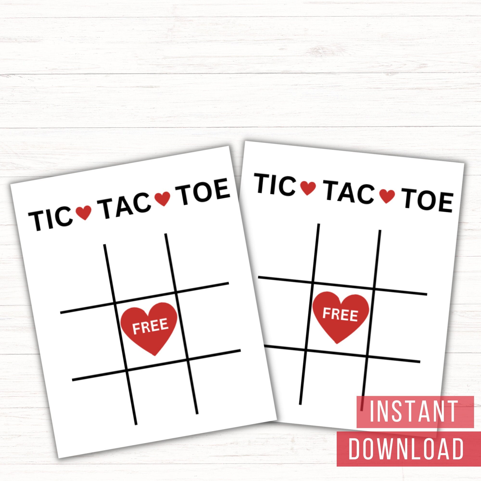 Tic Tac Toe Valentine's Day Cards Activity Valentine Cards Printable ...