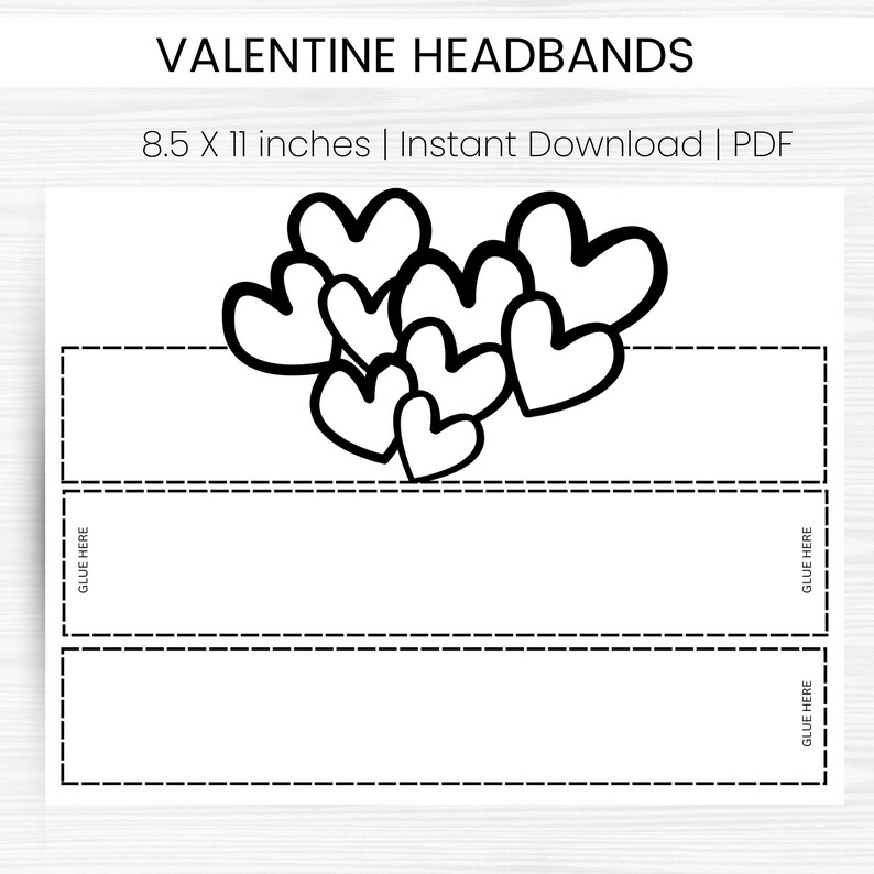 Valentines Day Paper Crown, Valentine Activity for Kids, Classroom ...
