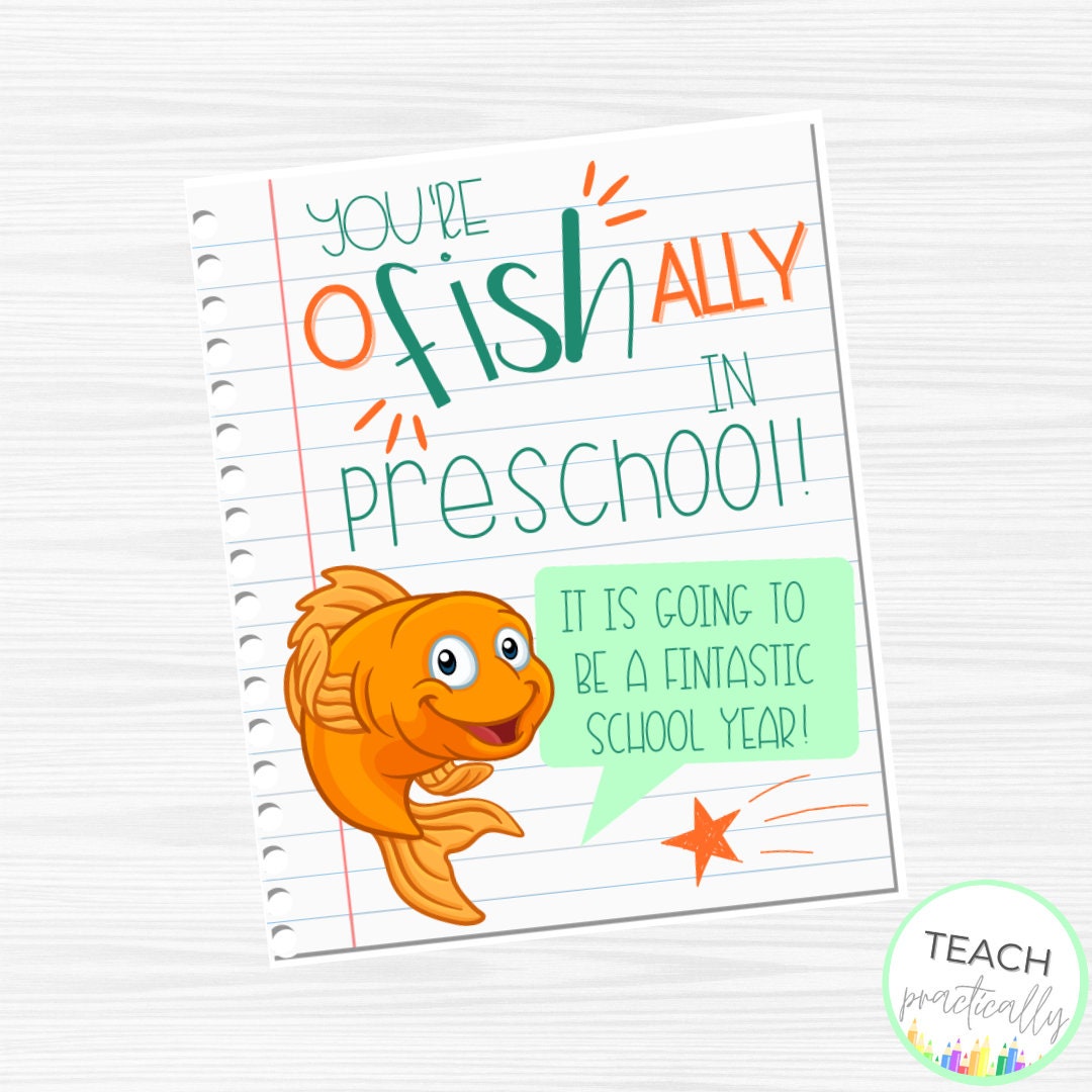 Goldfish Back to School Student Gift Tags Ofishally in Kindergarten - Etsy