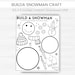 Build a Snowman Printable- Kids Winter Craft- Winter Coloring Page ...