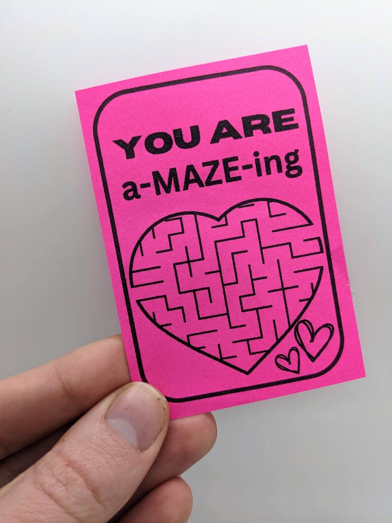Maze Valentine's Day Cards- Activity Valentine Cards- Printable ...