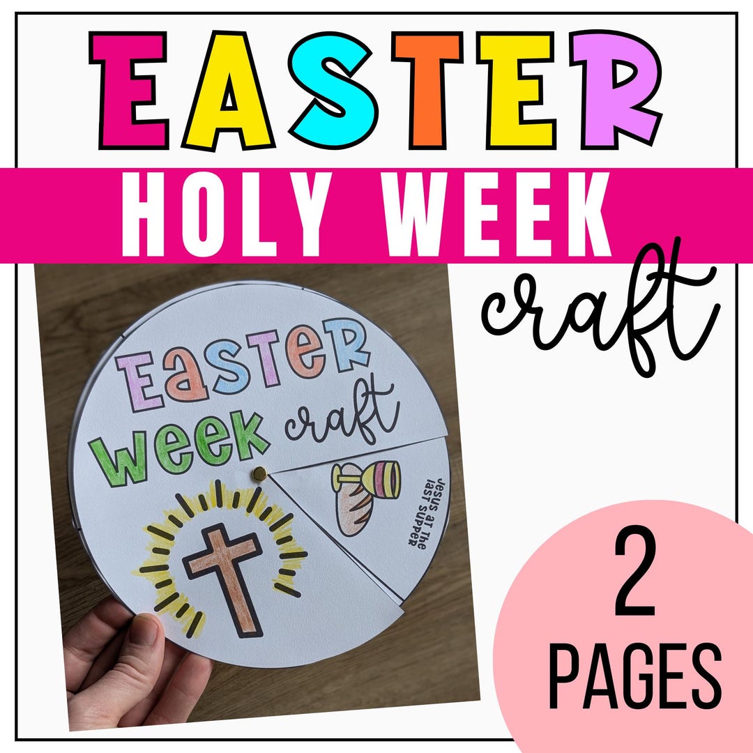 Holy Week Craft- Easter Printable Activity- Sunday School Easter ...