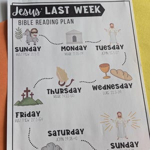 HOLY WEEK for Kids- Holy Week Printable- Easter Story - Bible Reading ...