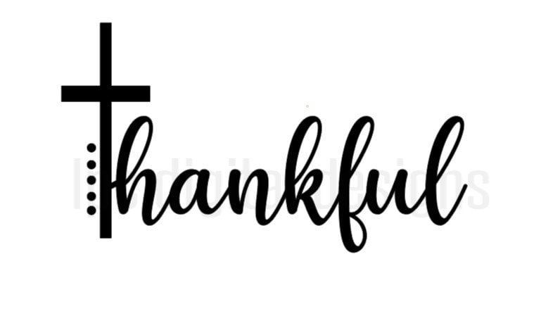 Thankful Cross SVG File Cricut Cutting Silhouette Cameo - Etsy