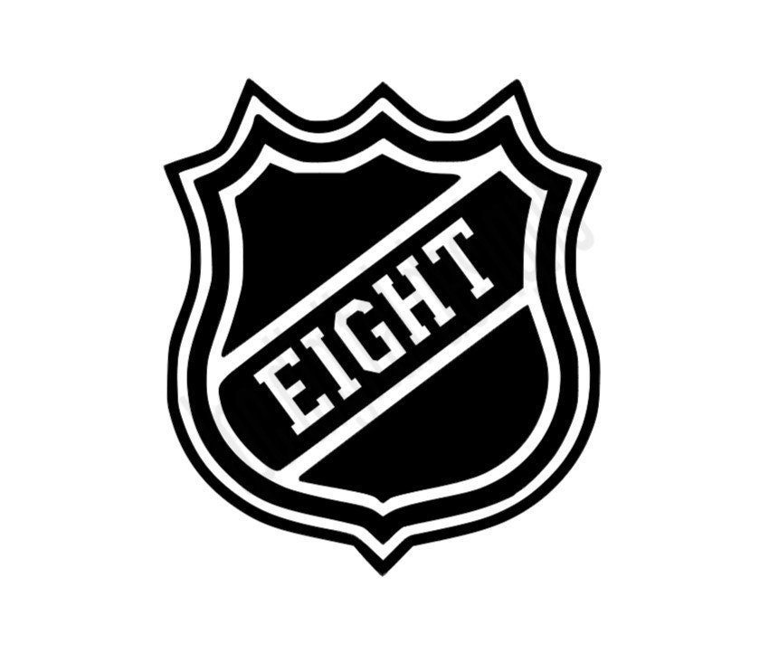 Eight Hockey Shield SVG File, Cricut Cutting, Silhouette Cameo, Design ...