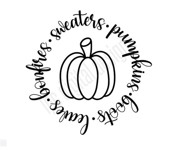 Fall SVG file Cricut cutting Silhouette Cameo Design Space | Etsy