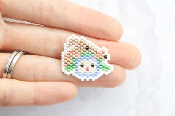 Greyhound With Caterpillar Toy Pin Hand Beaded Using Japanese - Etsy