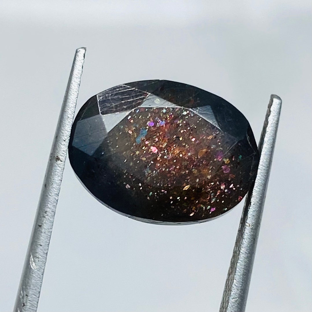 Multi Color Bloodshot Iolite Sunstone 10X14 MM Oval With Multi - Etsy